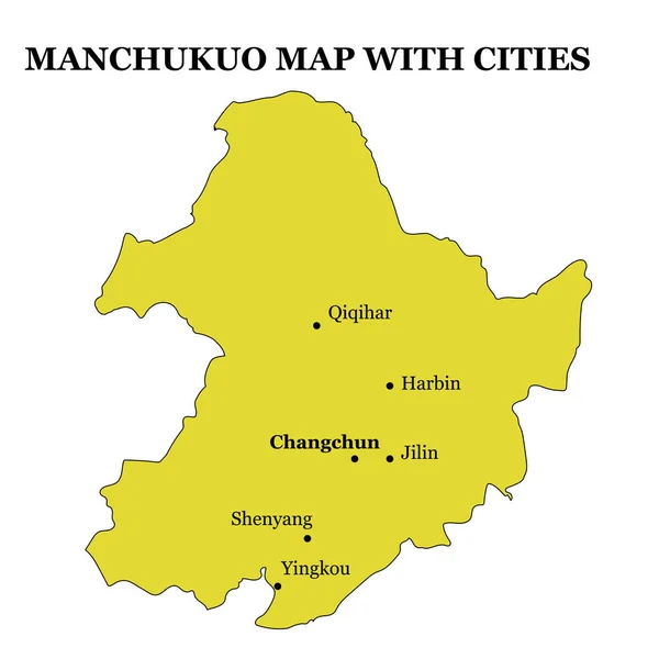 Historical Map Manchukuo Territory Modern China State Manchuria World ...