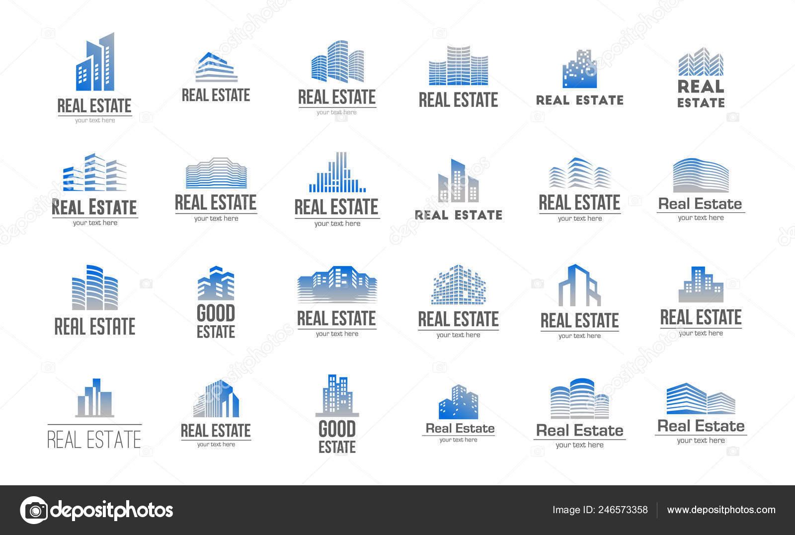Logo template real estate. Clean, modern and elegant style design Stock ...