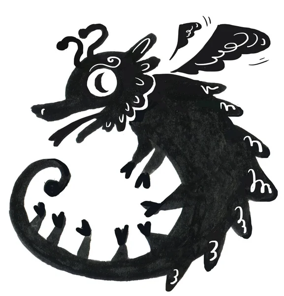 Black Ink Snake White Background Stock Illustration by ©NassyArt #245778758