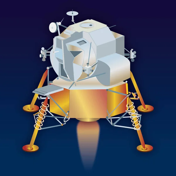 Módulo lunar imágenes de stock de arte vectorial | Depositphotos