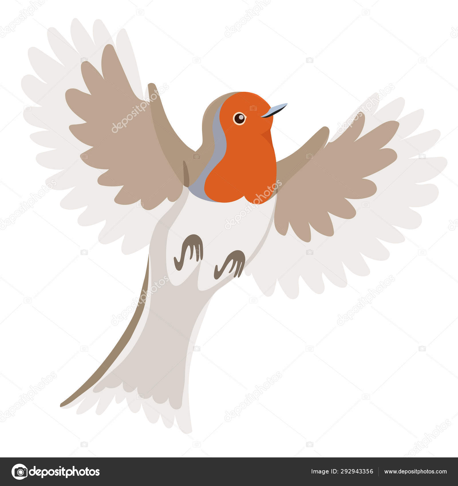 Flying Robin Clip Art