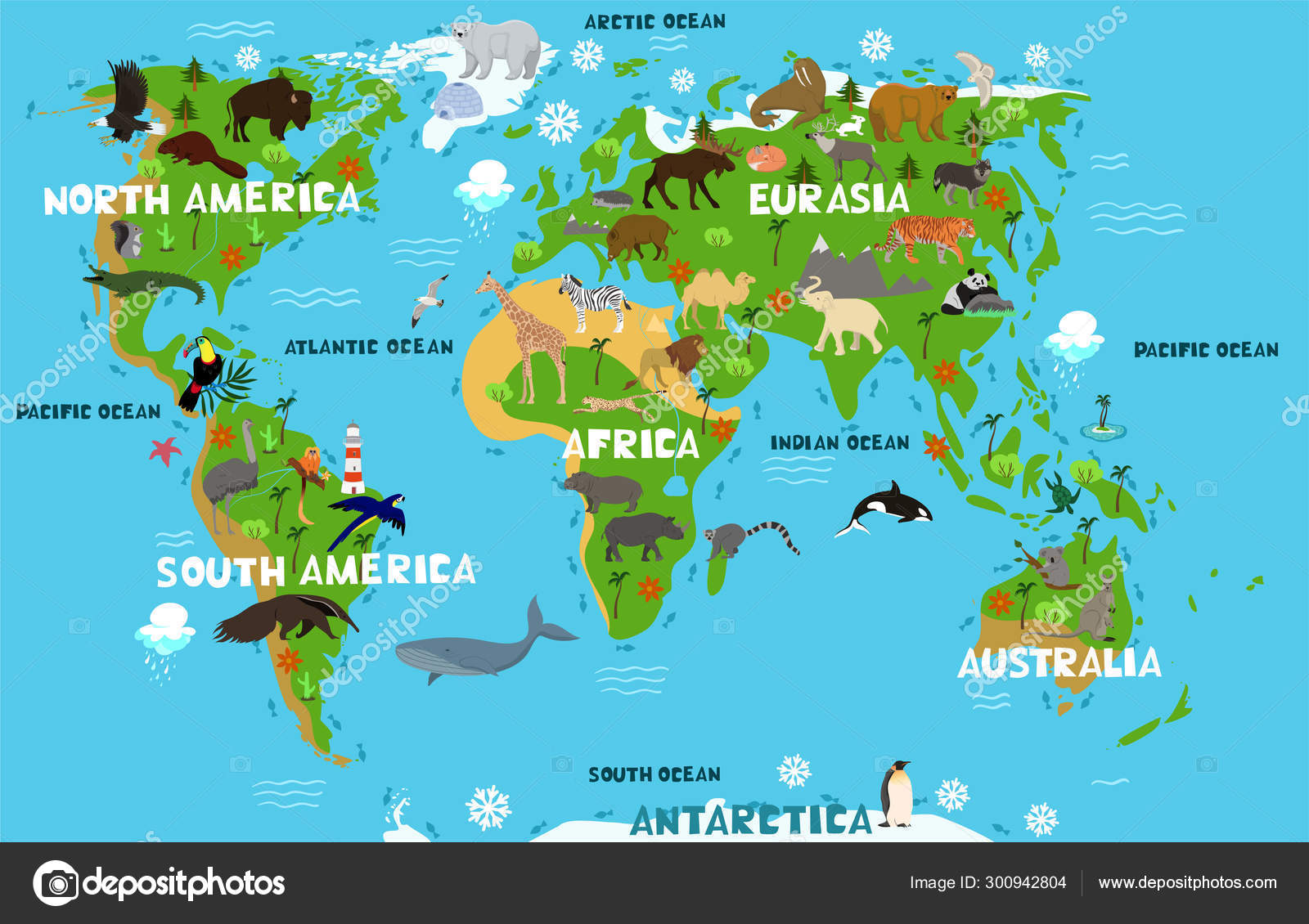 World Map Clipart For Kids