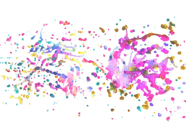 Art hand brush splashing color on white background. - Stock Image ...