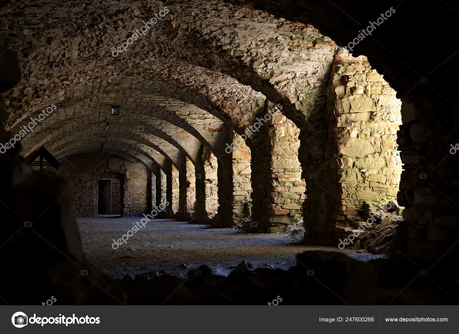 Mysterious Underground Old Castle Catacombs Stock Photo by ©robert ...