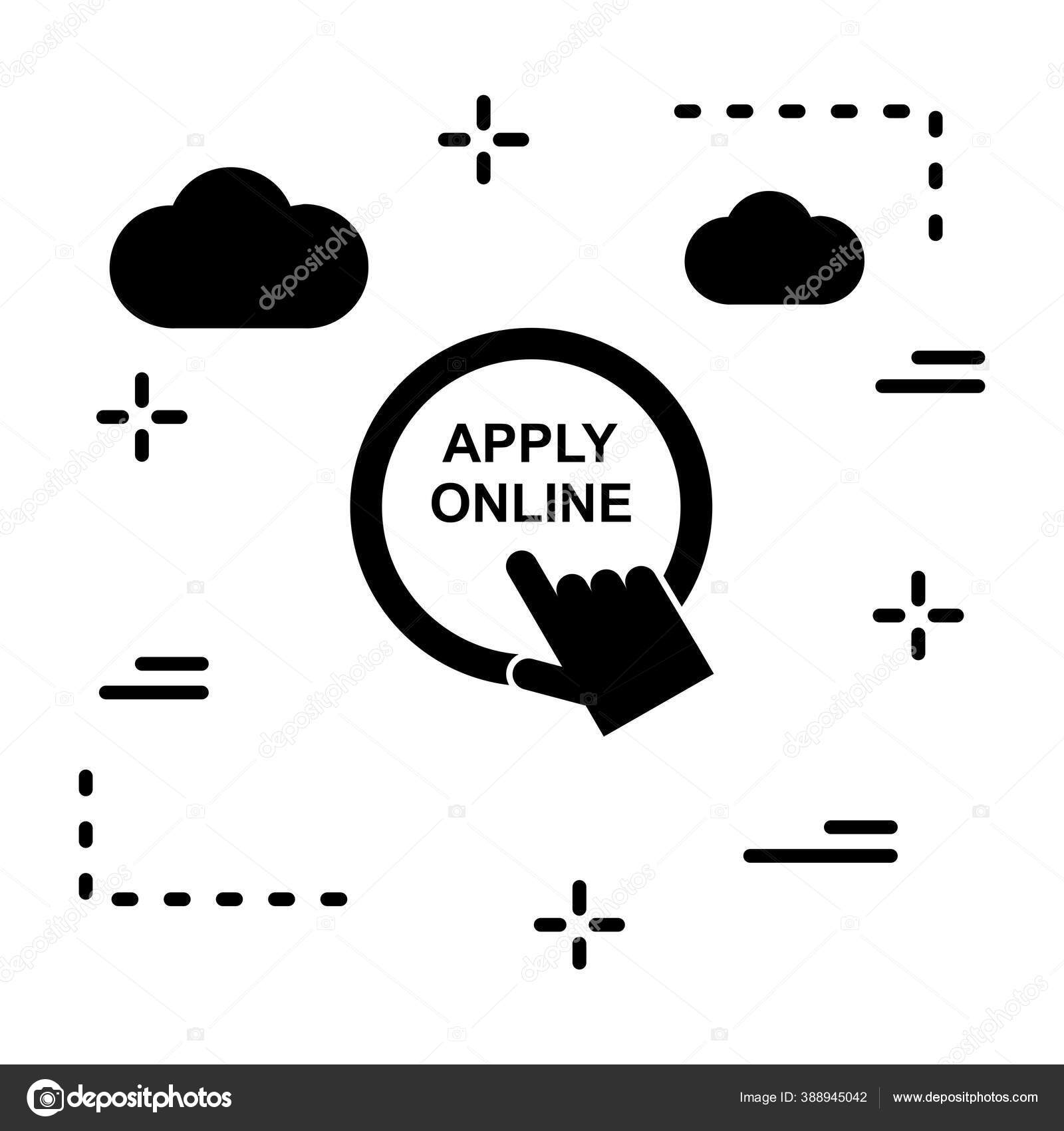 Vector Apply Online Icon Your Project Stock Vector Image by ...