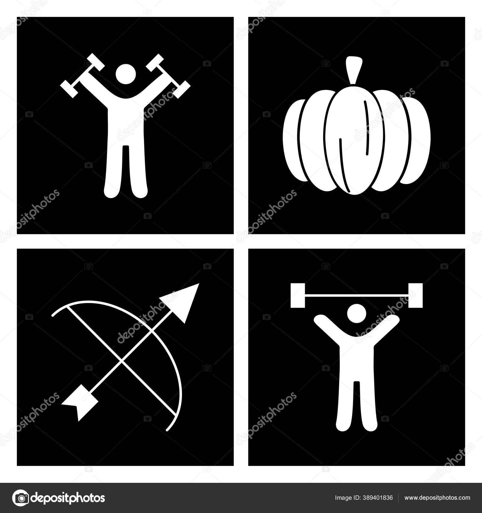 Set Minimalistic Icons Vector Illustrations Stock Vector by ...