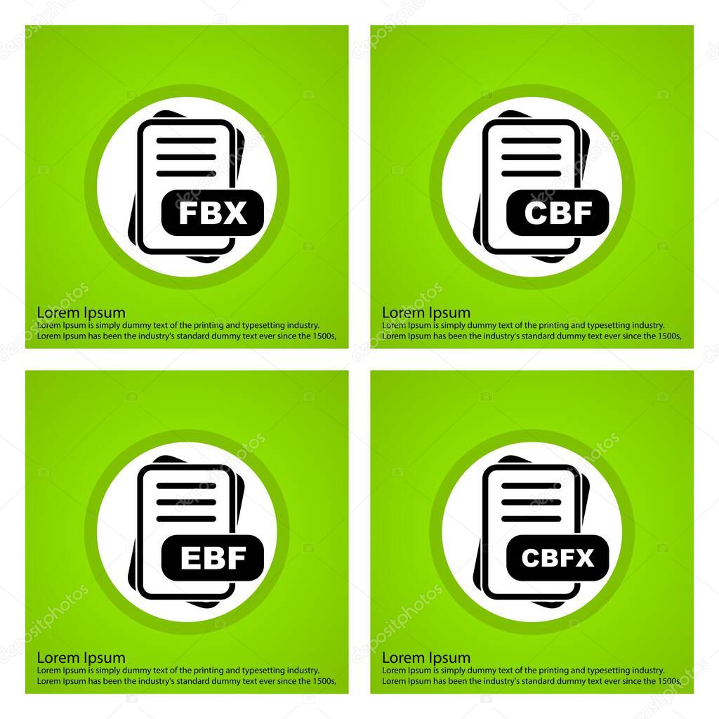 conjunto de iconos de formato de archivo para web y aplicación móvil ...