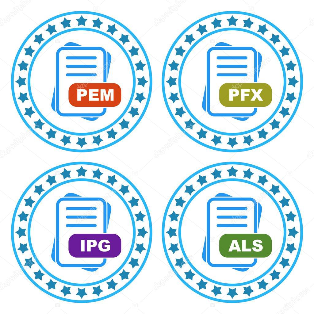 conjunto de iconos de formato de archivo para web y aplicación móvil ...