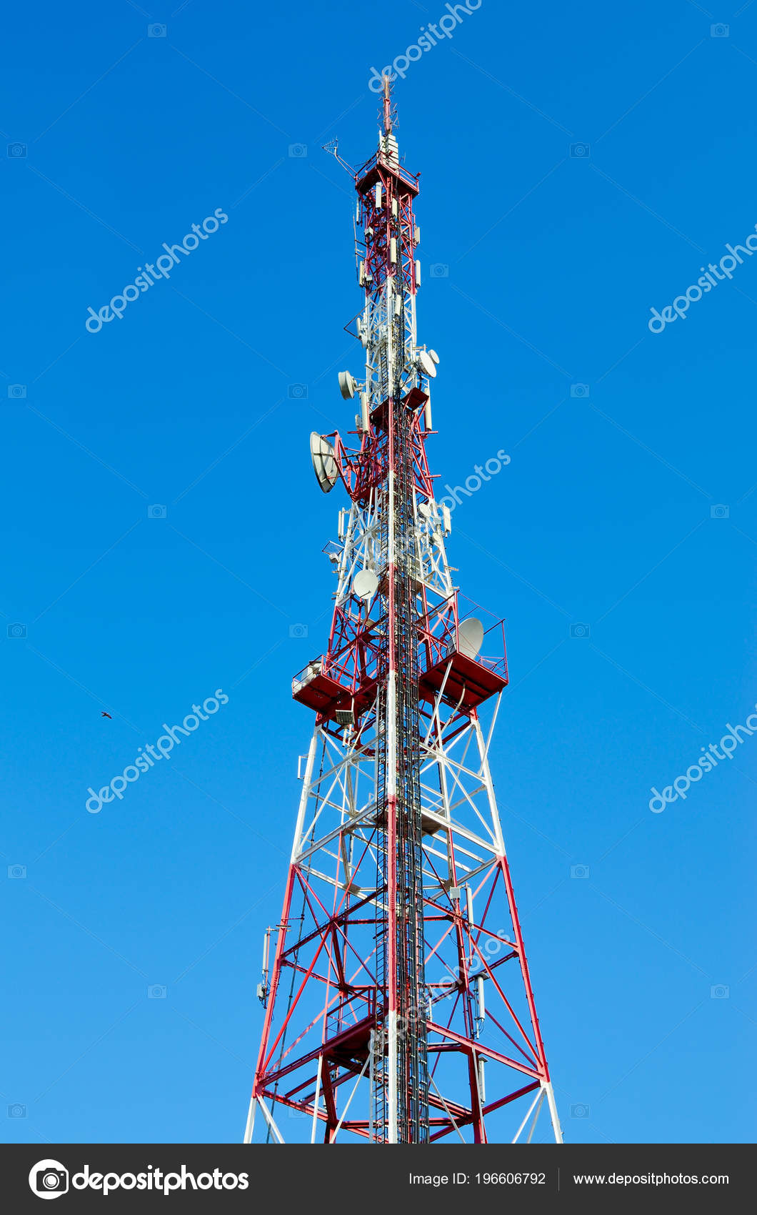 High Television Tower Blue Sky — Stock Photo © Oleksandrum79 #196606792
