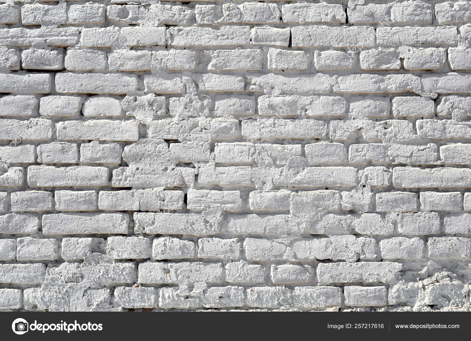 Texture Wall Brick Painted White — Stock Photo © Oleksandrum79 #257217616