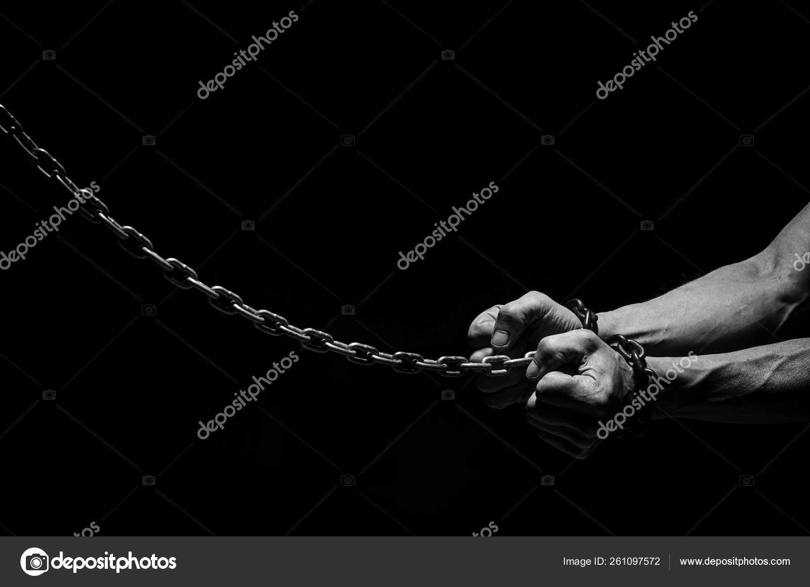 Male hands chained. — Stock Photo © mercava2007 #261097572
