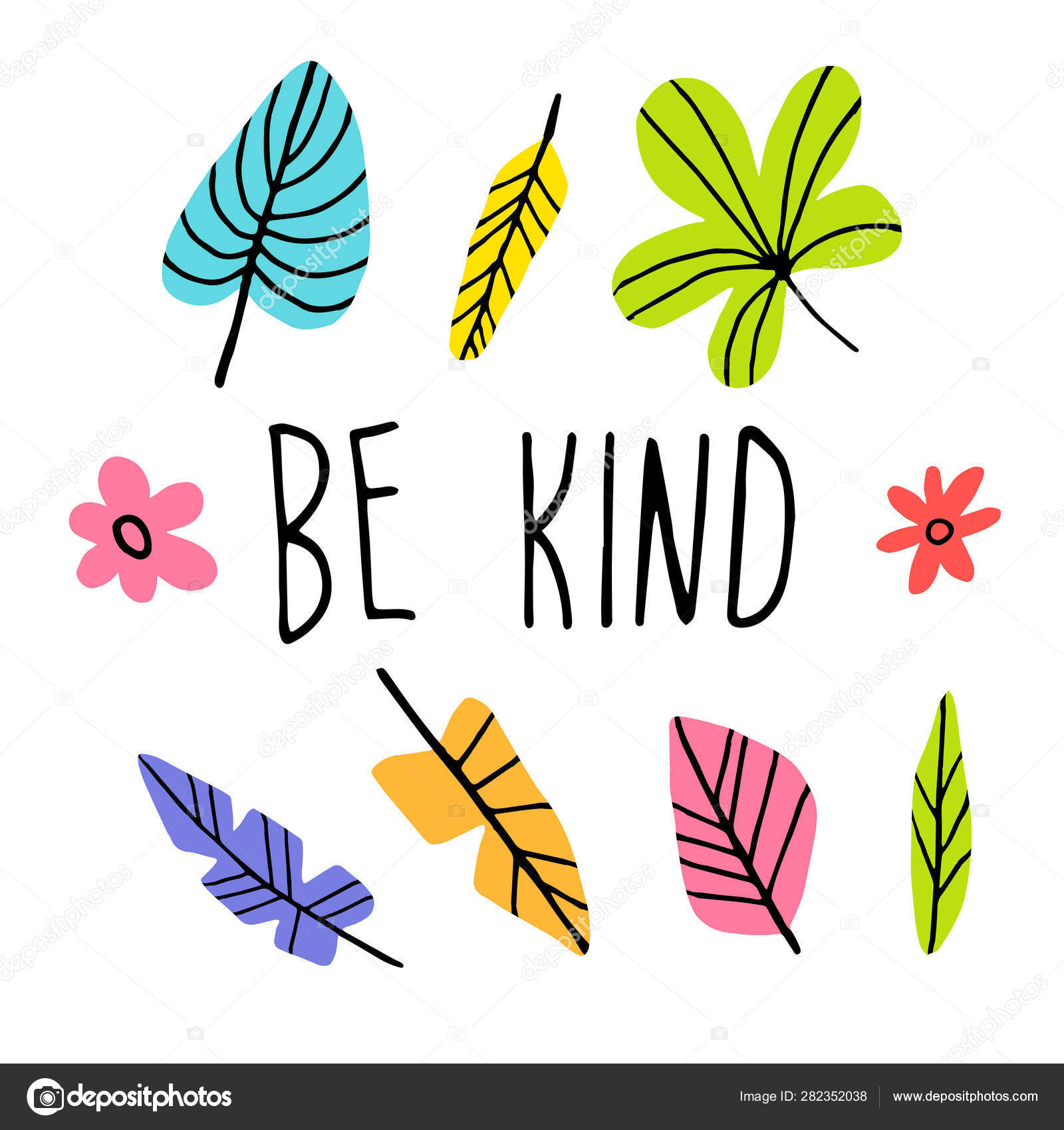 Be kind - Cute hand drawn print Stock Vector Image by ©VectorDori ...