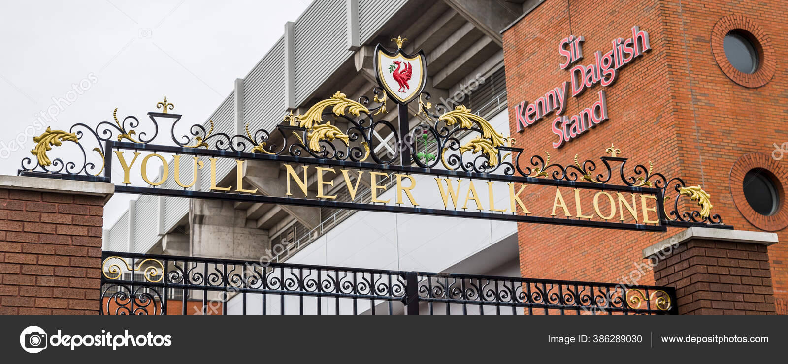 Shankly Gates Anfield Stadium Liverpool England Captured June 2020 ...