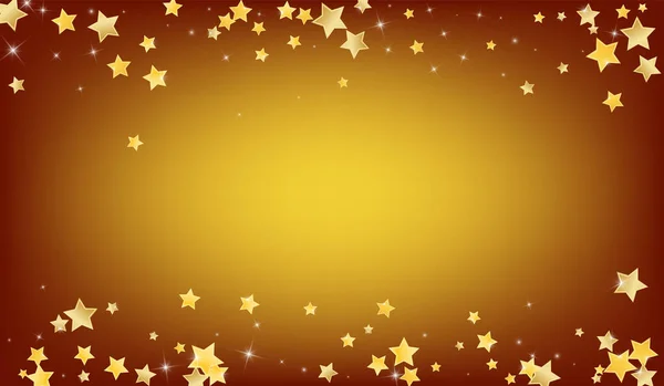 Yellow Twinkle Stars Vector Brown Background. - Stock Image - Everypixel