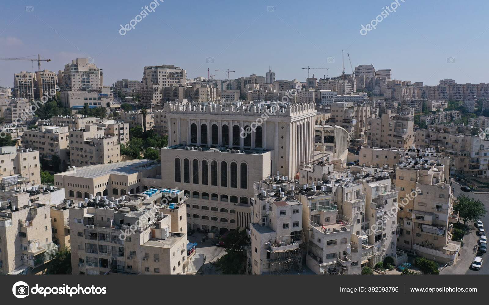 Jerusalem Belz Great Synagogue Romema Neighbourhood Aerialjewish ...