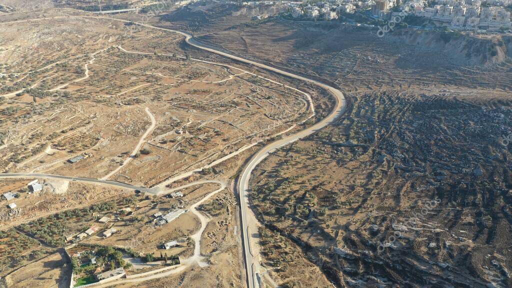 Frontera entre Israel y Palestina en las montañas de Jerusalén: imagen ...