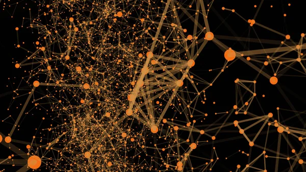 Abstract digital background, Plexus effect. Abstract polygonal background with connecting dots ...