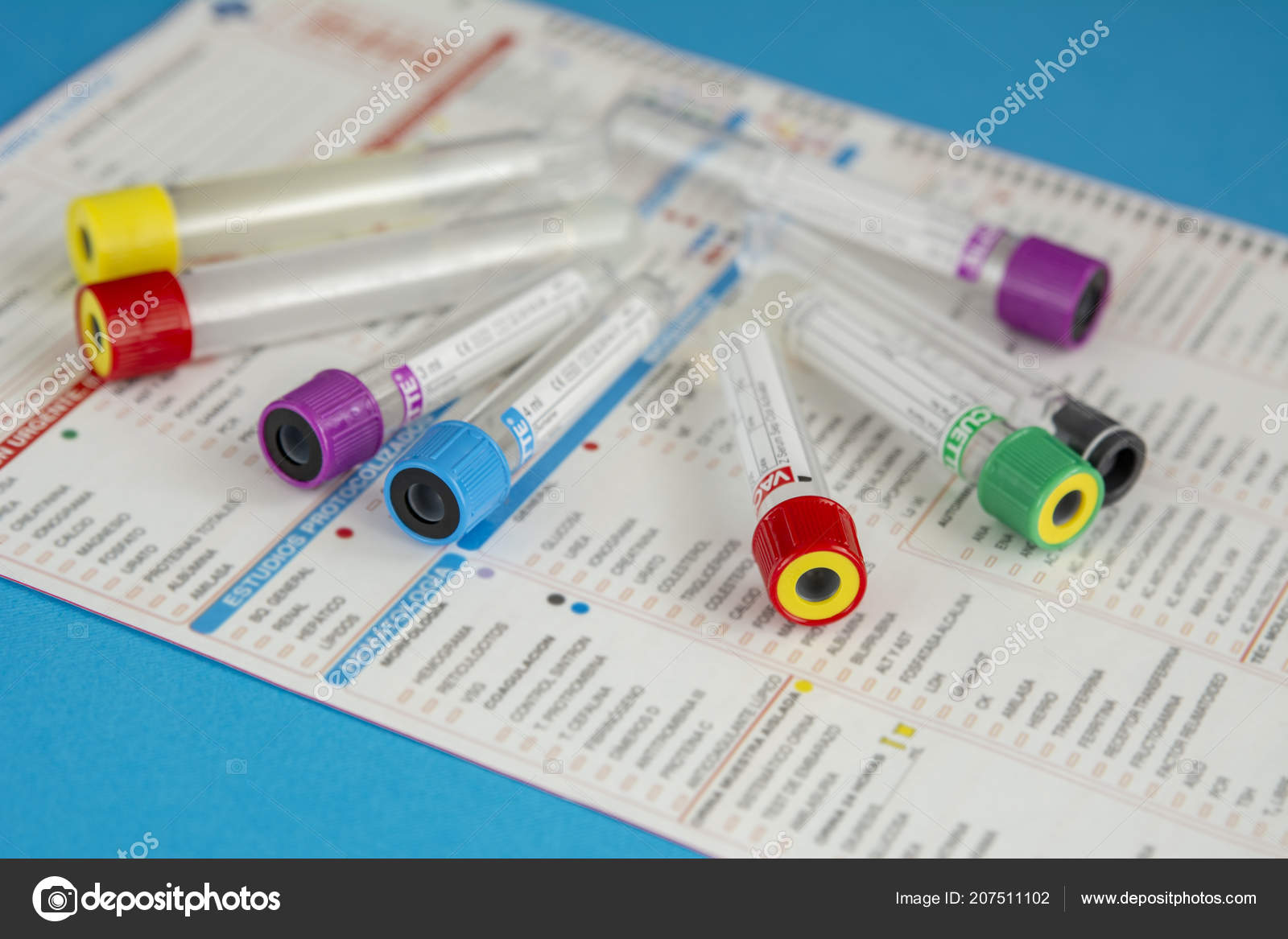 Laboratory Work Table Tools Lab Technician Perform Blood Test Stock ...
