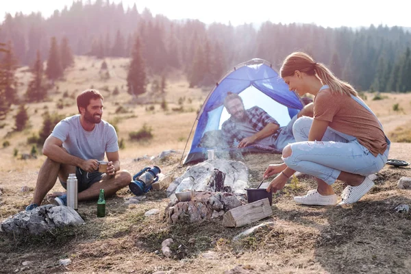 People camping Stock Photos, Royalty Free People camping Images ...