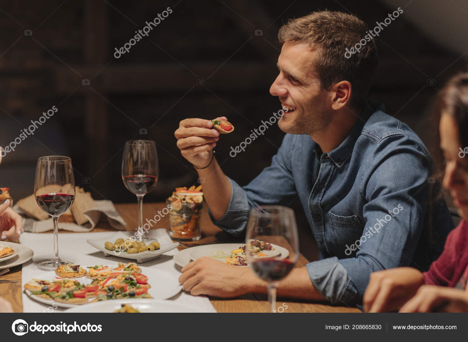Boy Eating Dinner