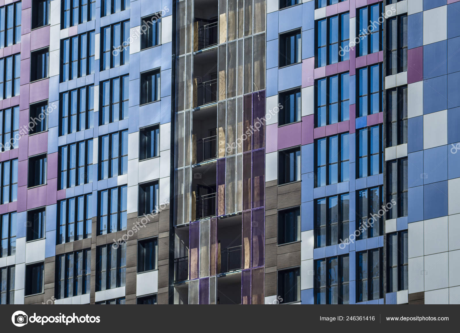 Facing Building Ventilated Facade Aluminum Colored Facades Modern ...