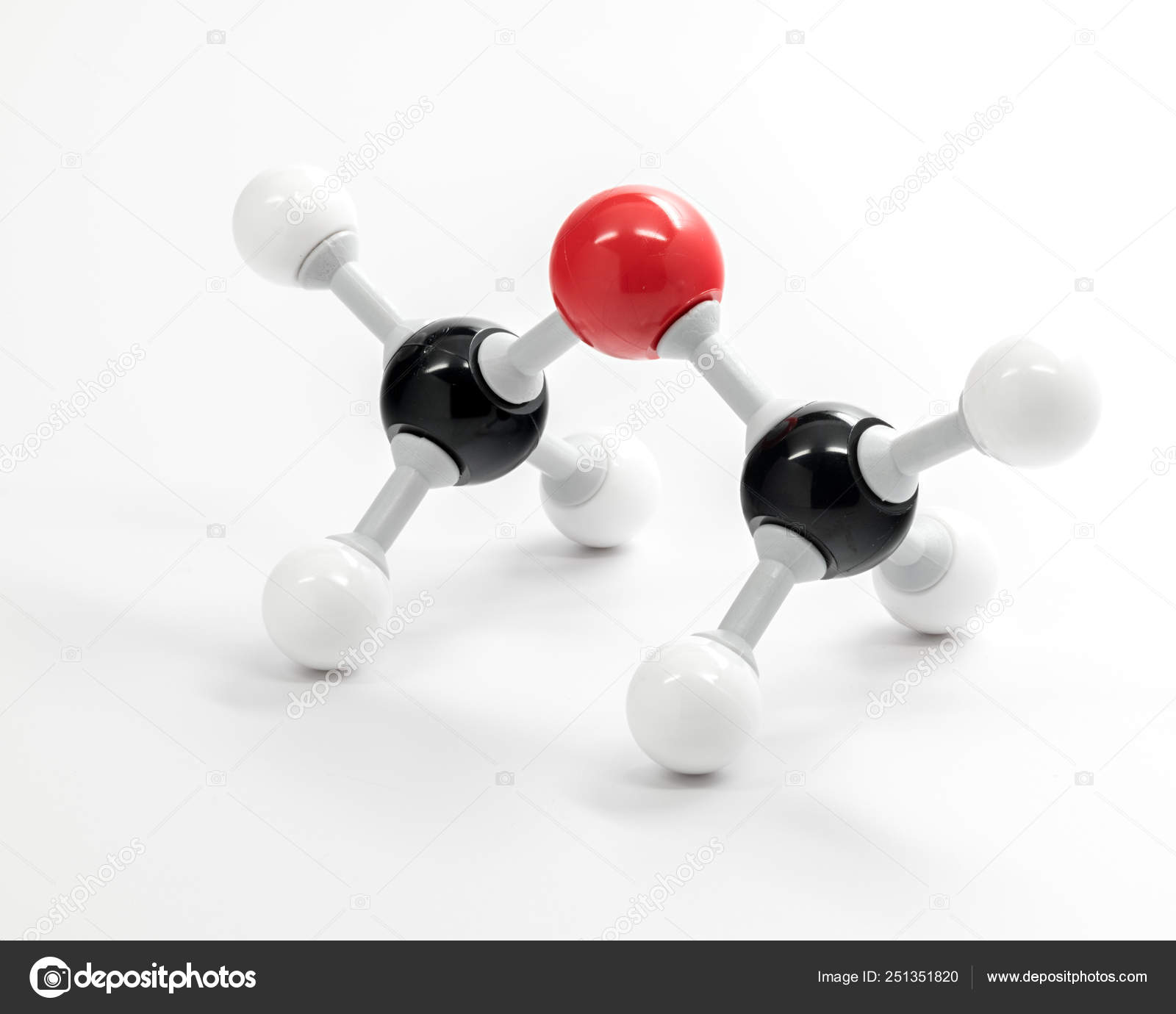 Dimethyl Ether chemistry molecule model used for teaching Stock Photo ...