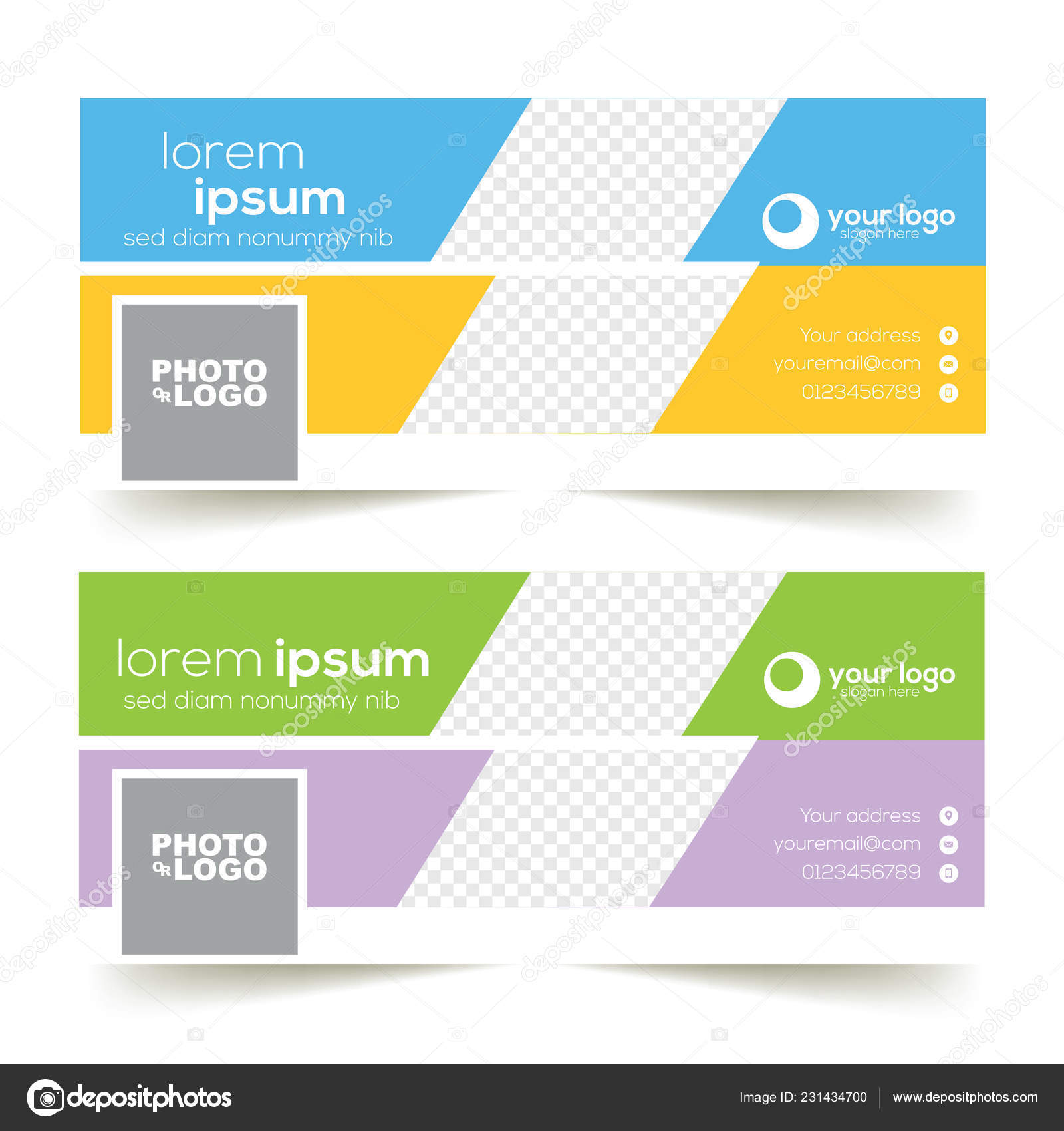 Colorful Vector Illustration Facebook Cover Template Place Text Company ...