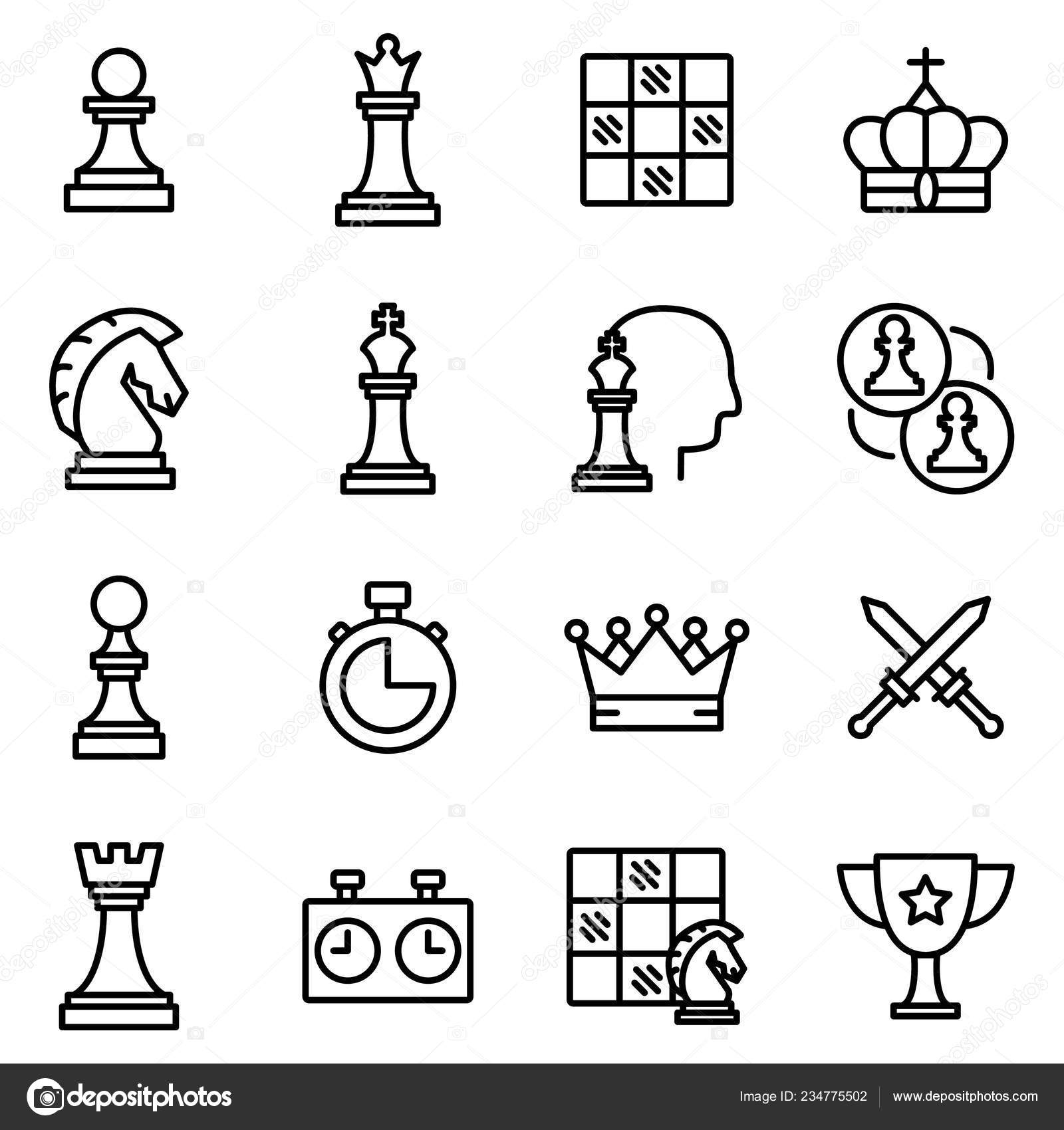 Chess Icons Pack Isolated Symbols Collection Stock Vector by ©ware ... Chess Icons Pack Isolated Symbols Collection Stock Vector by ©ware ...