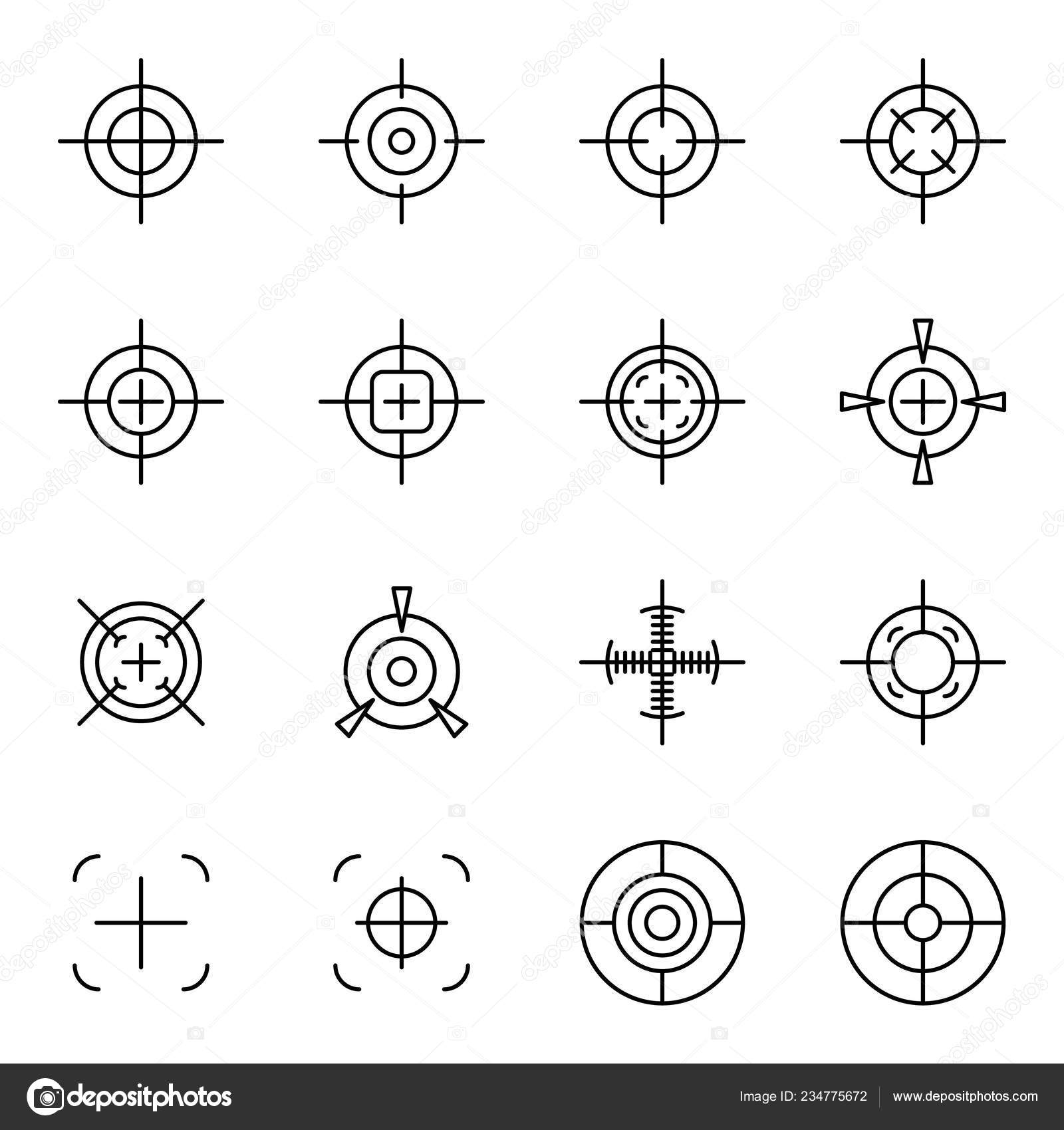 Crosshair Icons Pack Isolated Symbols Collection Stock Vector by ©ware ... Crosshair Icons Pack Isolated Symbols Collection Stock Vector by ©ware ...