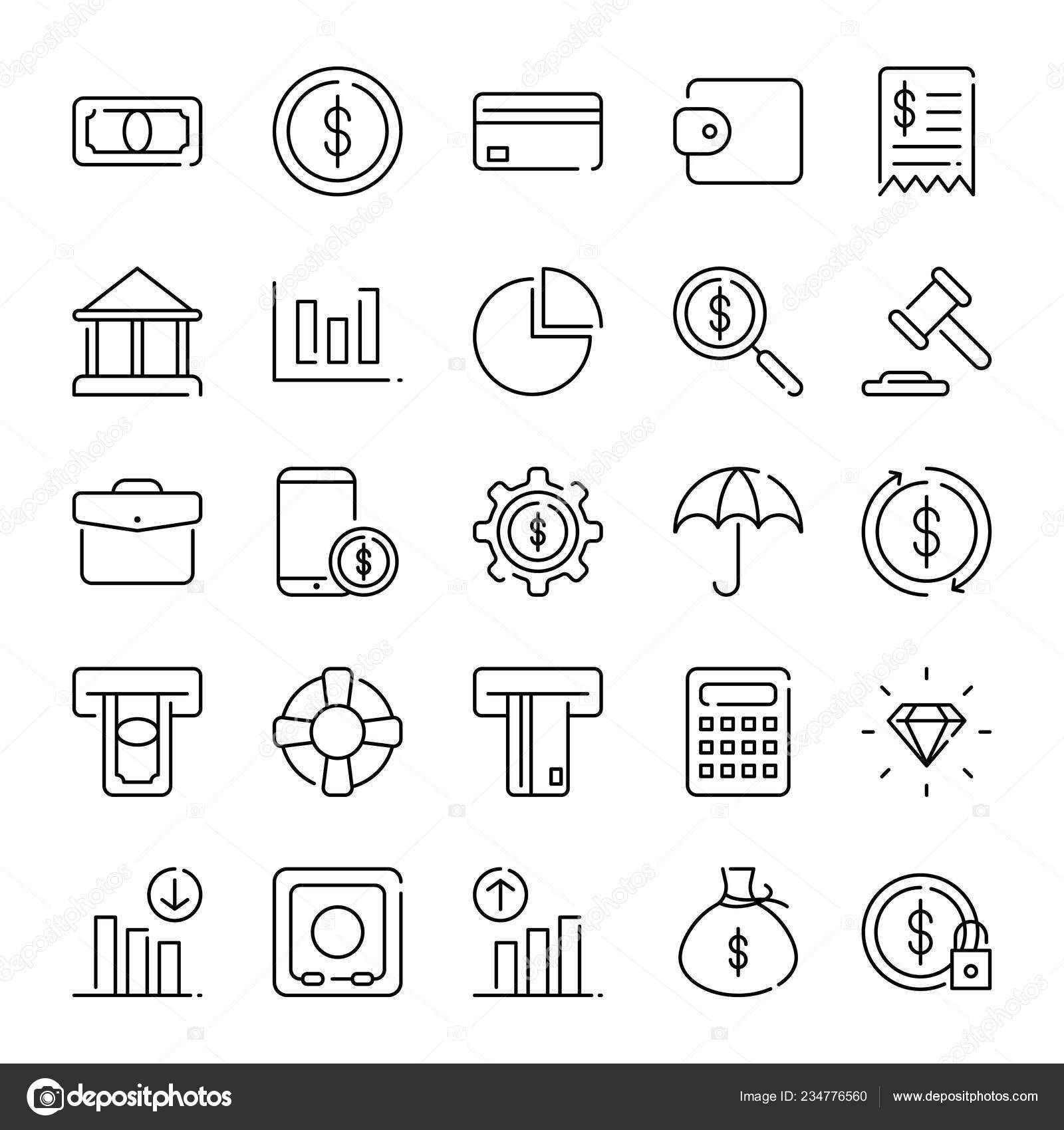 Finance Icons Pack Isolated Symbols Collection Stock Vector by ©ware ... Finance Icons Pack Isolated Symbols Collection Stock Vector by ©ware ...
