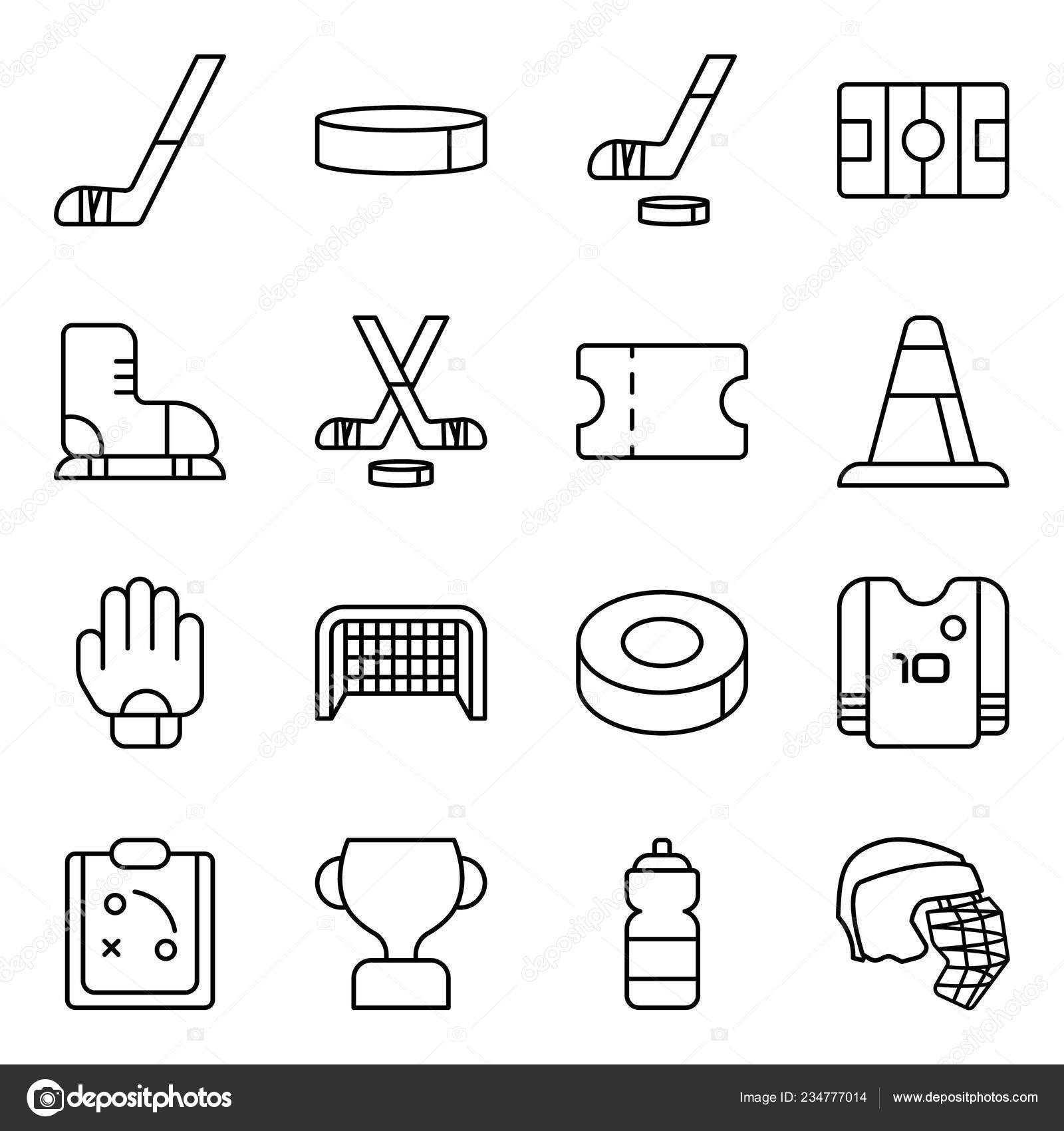Hockey Icons Pack Isolated Symbols Collection Stock Vector by ©ware ... Hockey Icons Pack Isolated Symbols Collection Stock Vector by ©ware ...