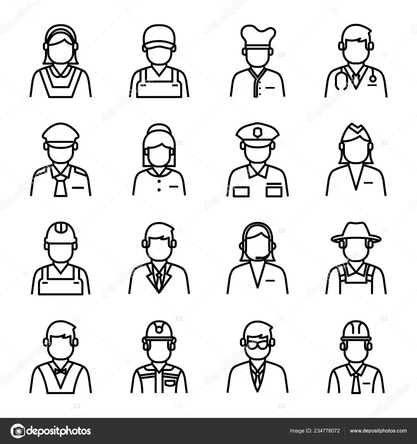 Profession Icons Pack Isolated Symbols Collection Stock Vector by ©ware ... Profession Icons Pack Isolated Symbols Collection Stock Vector by ©ware ...
