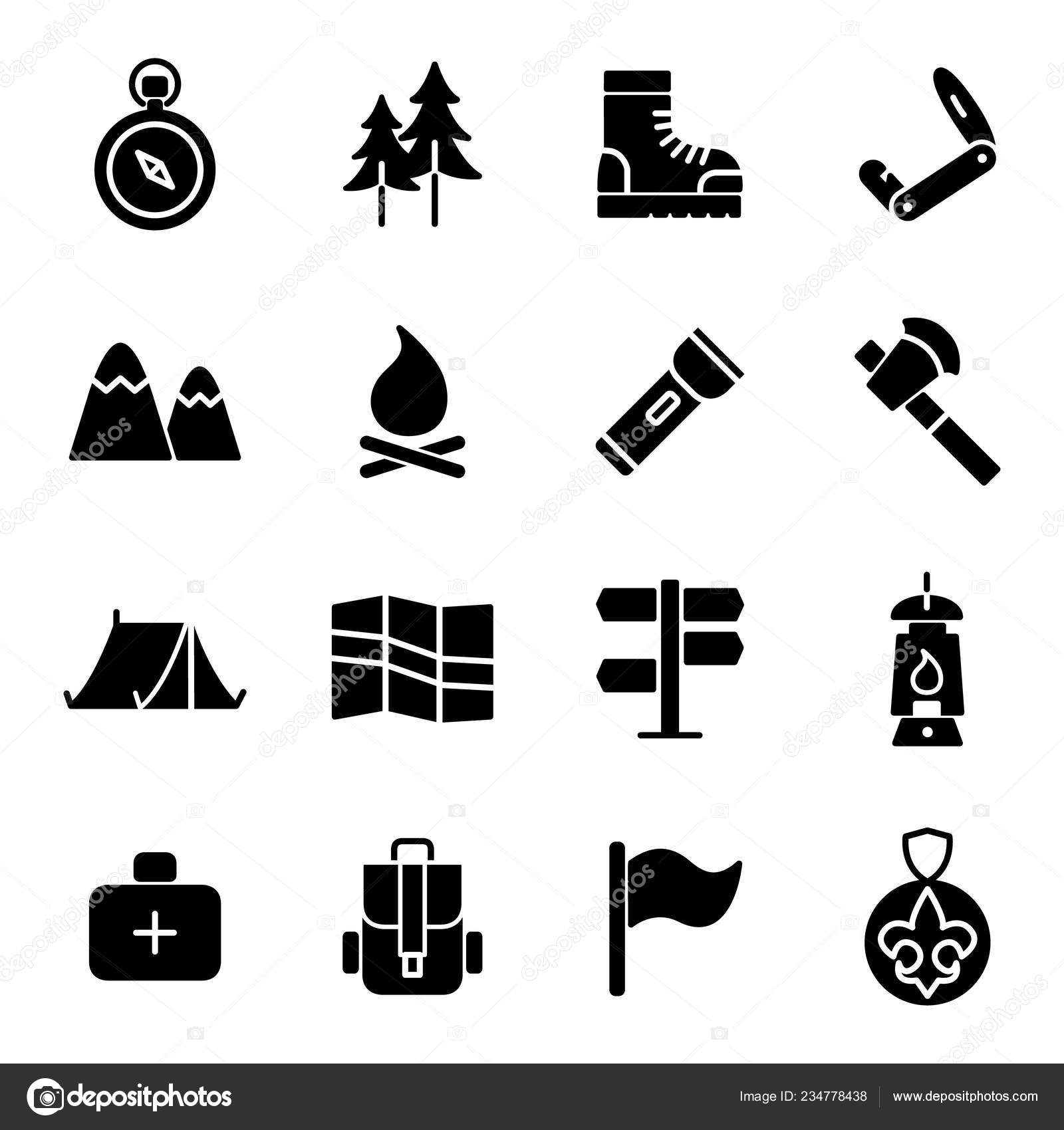 Scout Icons Pack Isolated Symbols Collection Stock Vector by ©ware ...
