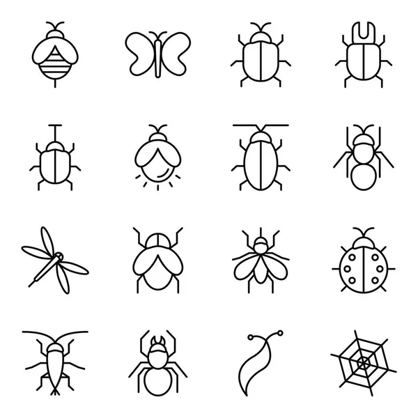 Conjunto de símbolos de insectos abstractos Imágenes Vectoriales ...