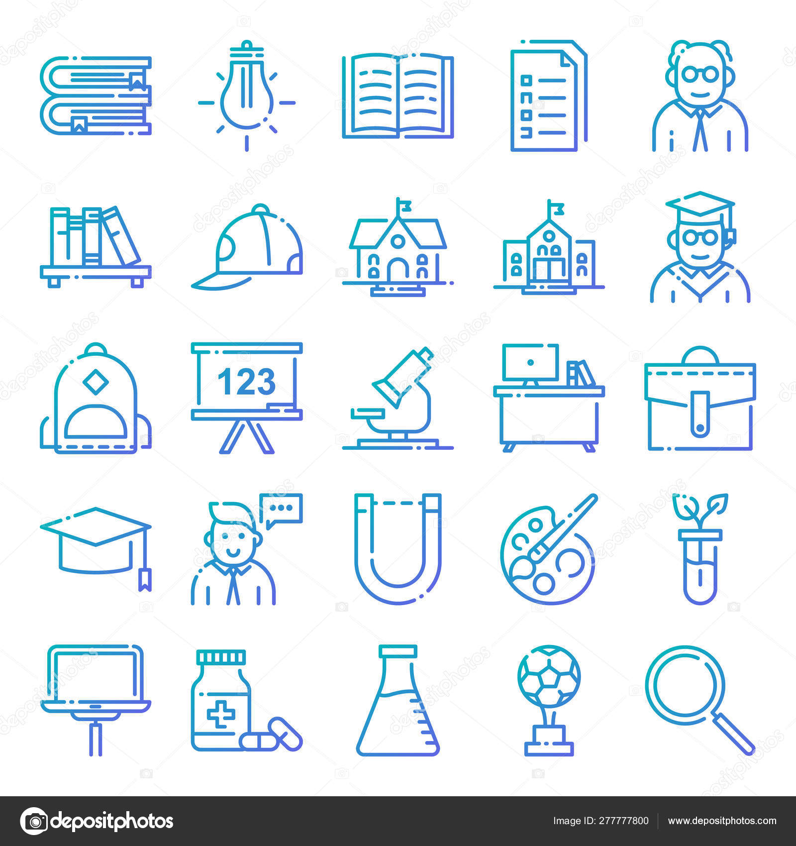 Academy icons pack Stock Vector Image by ©ware #277777800
