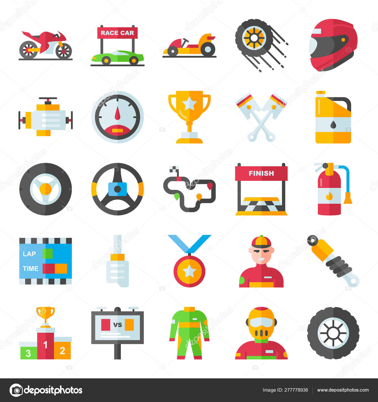 Racing icons pack Stock Vector Image by ©ware #277778936