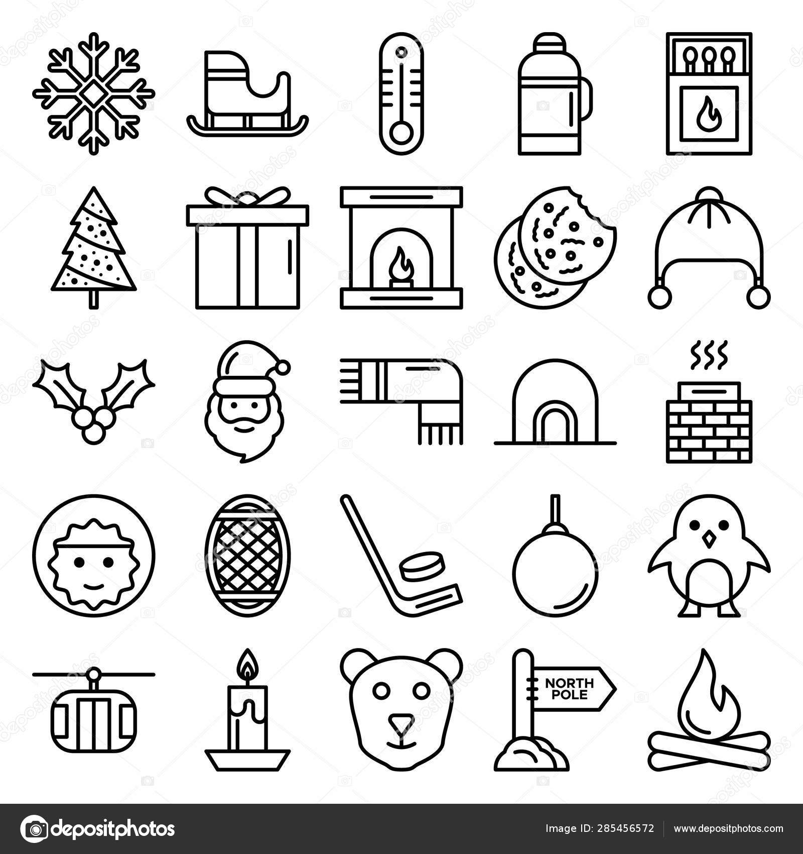 Winter icons pack Stock Vector by ©ware 285456572