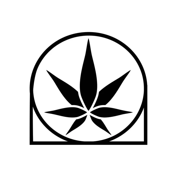 Icon: hemp line | Cannabis logo. Hemp Line icons. Stylized leaf ...