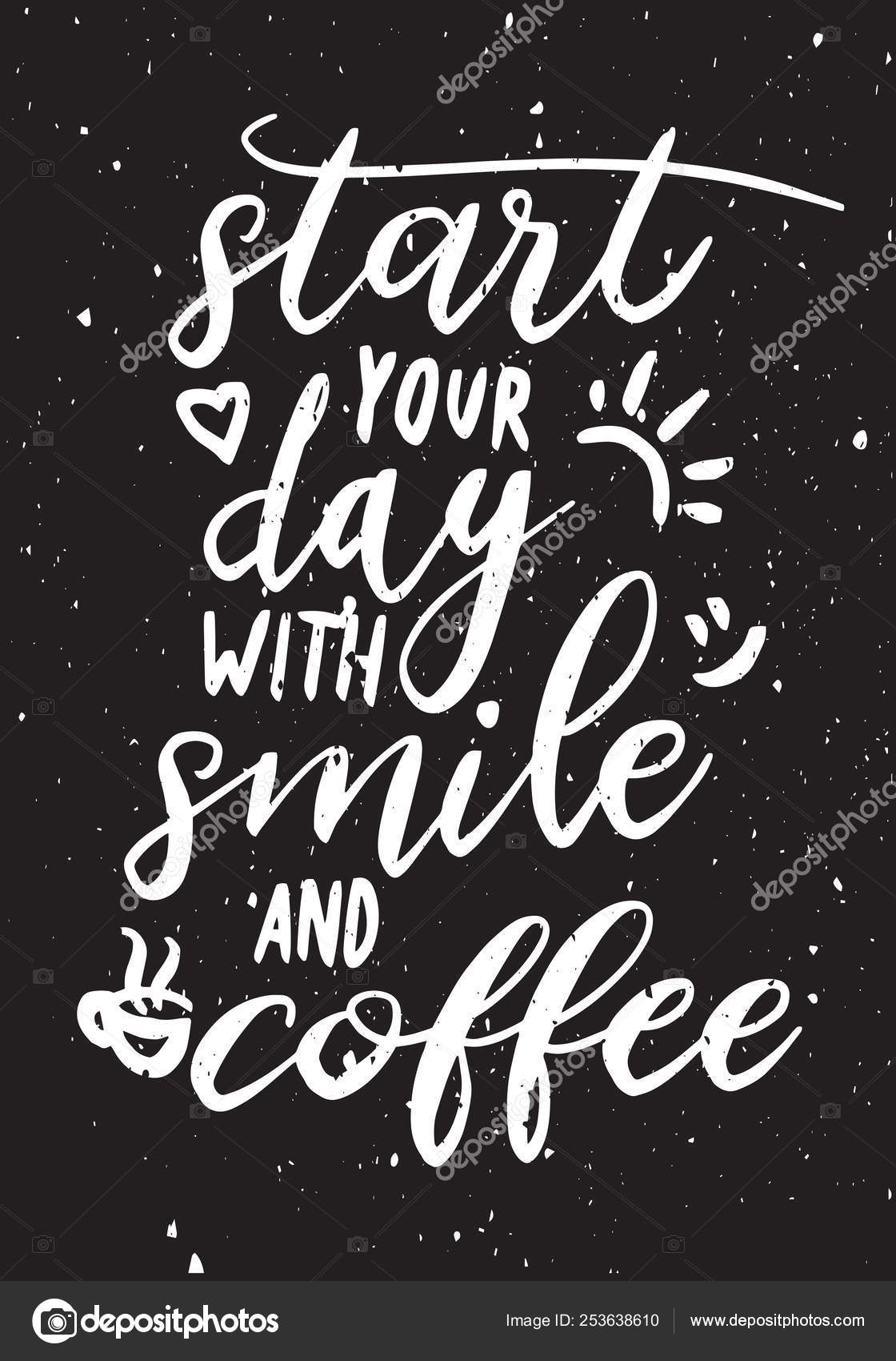 Coffee Handwritten Text Poster Stock Vector by ©juzticecreative 253638610