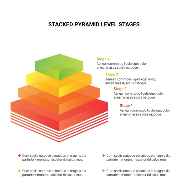Stacked pyramid chart template 1 Stock Vector Image by ©RedineVector ...