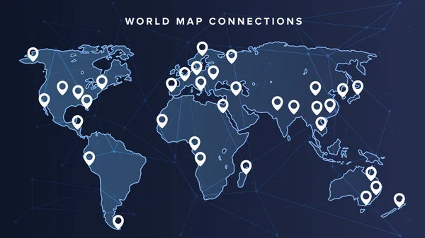 12,220,308 World connected map Vector Images | Depositphotos