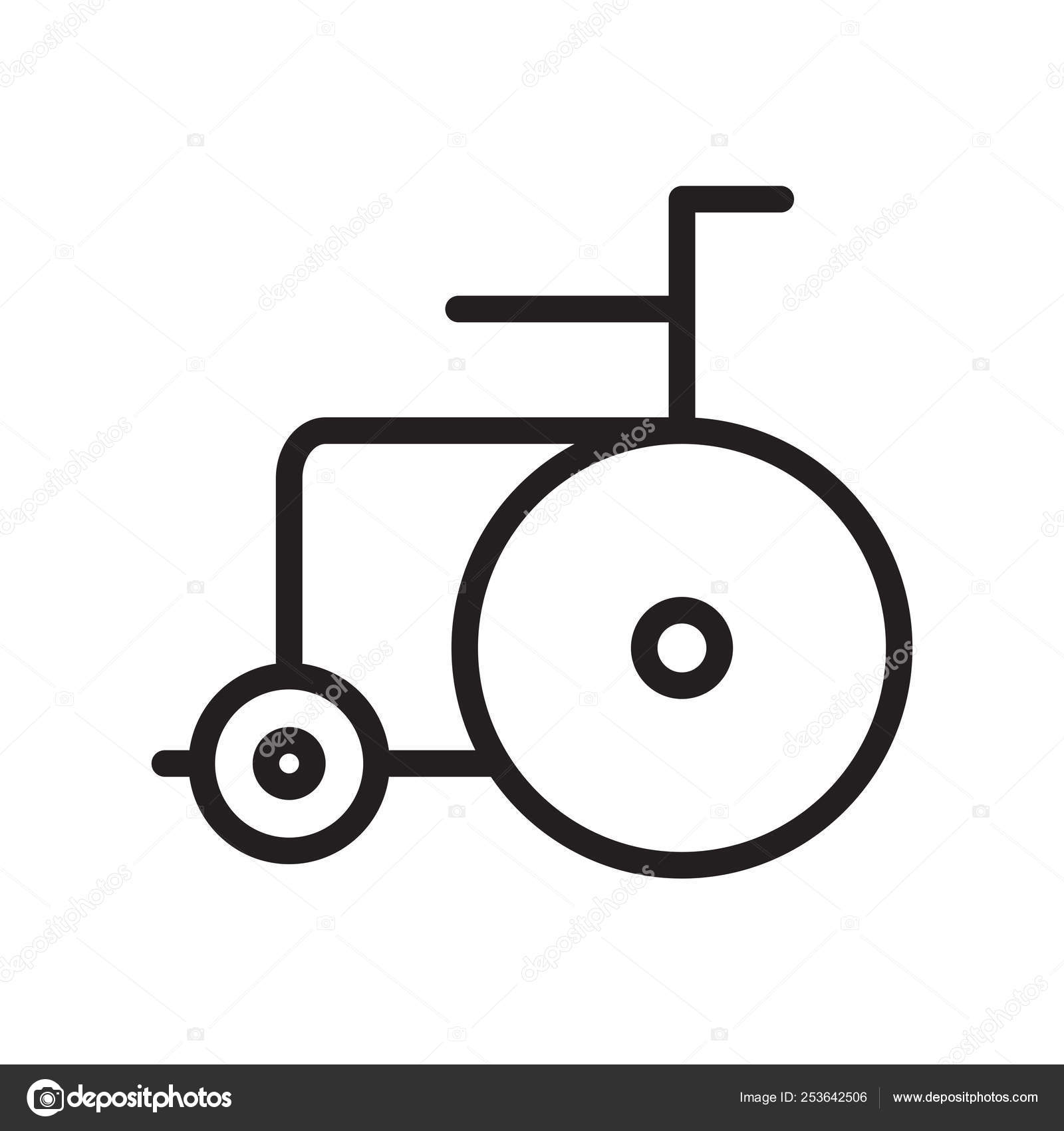 Wheelchair Icon Logo Isolated White Background Template Vector Stock ...