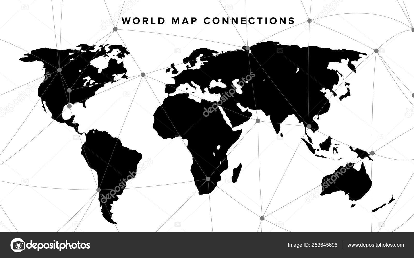 Ilustración Del Vector Del Mapa Mundial Vector de stock #253645696 de ...