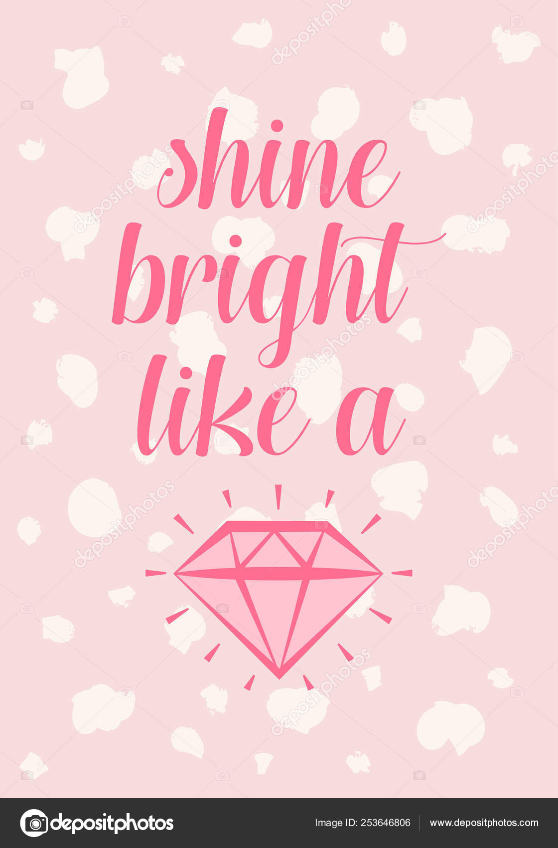 Shine Bright Diamond Poster Greetings Card Stock Vector by ...