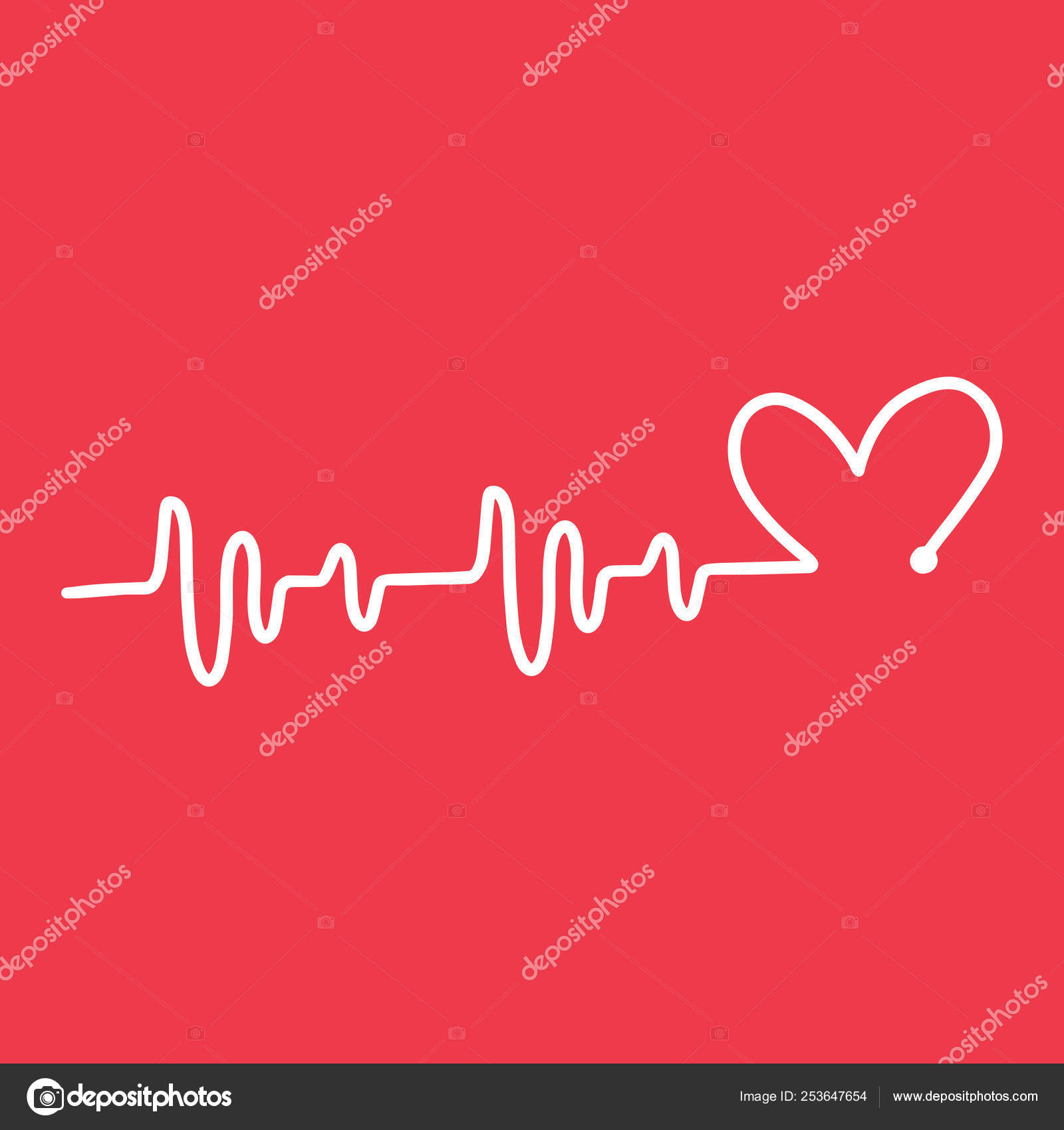 Símbolo Icono Estilo Mínimo Cardiovascular Línea Latidos Del Corazón
