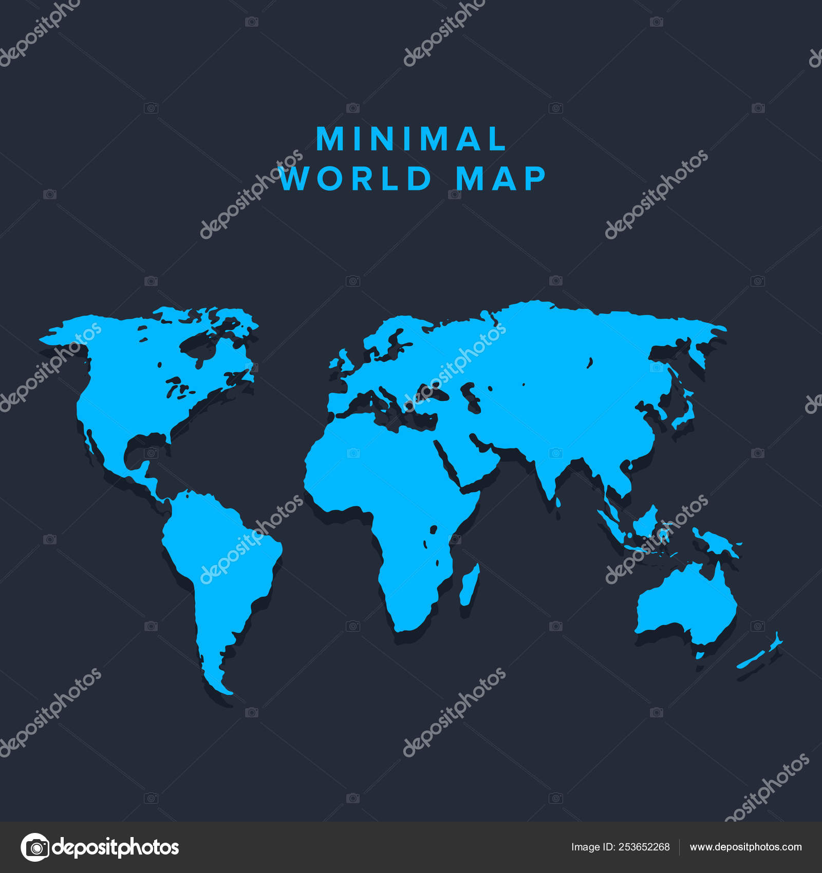 Blank Vector World Map Isolated Clean Background World Map Vector Stock ...