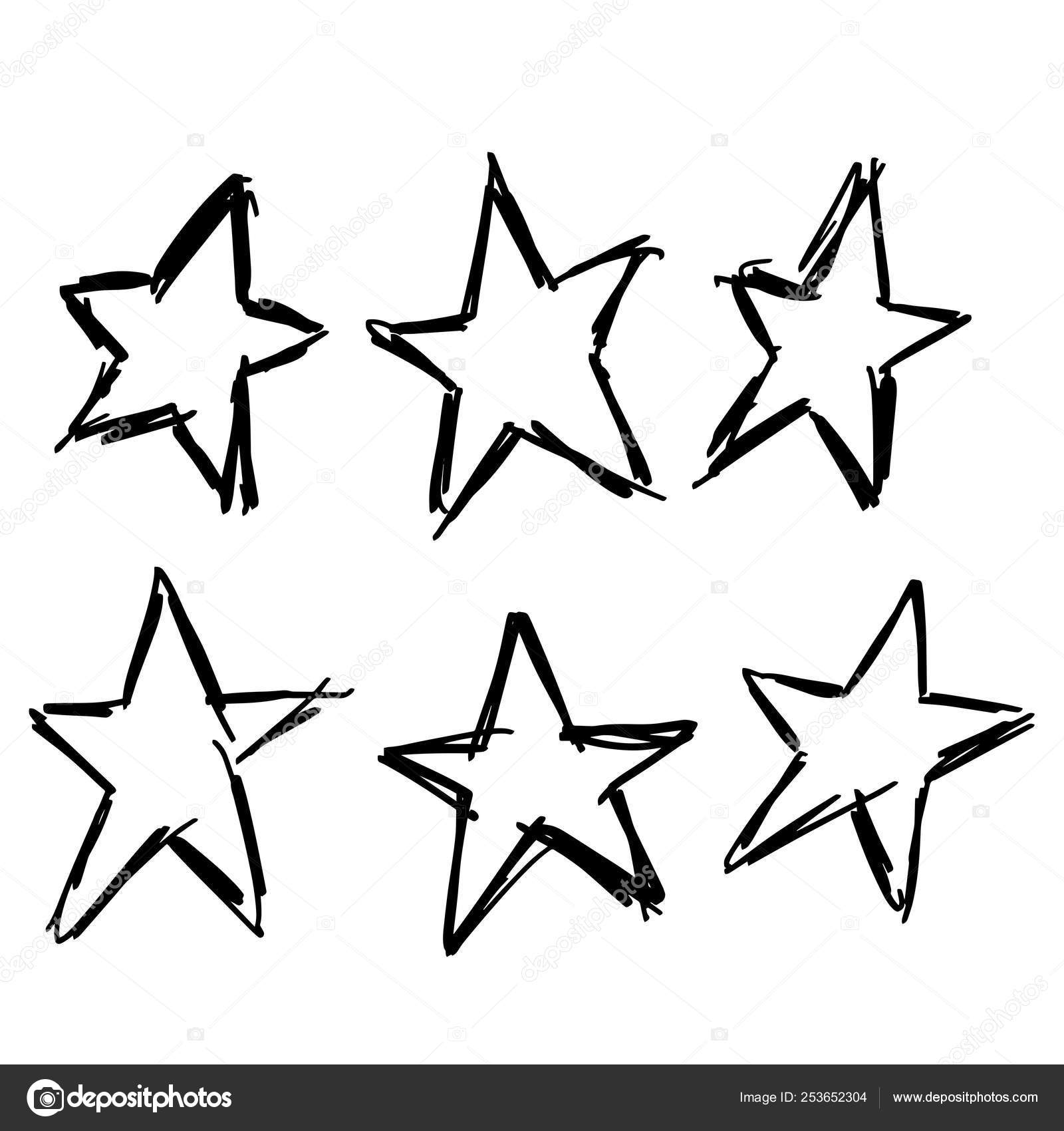 Modern Geometric Star Pattern Vector Star Pattern Background Drawn Hand ...
