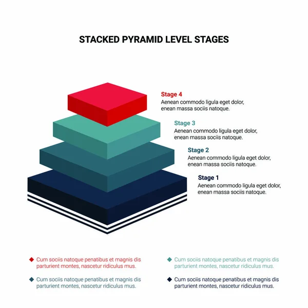 Stacked pyramid chart template 1 Stock Vector Image by ©RedineVector ...