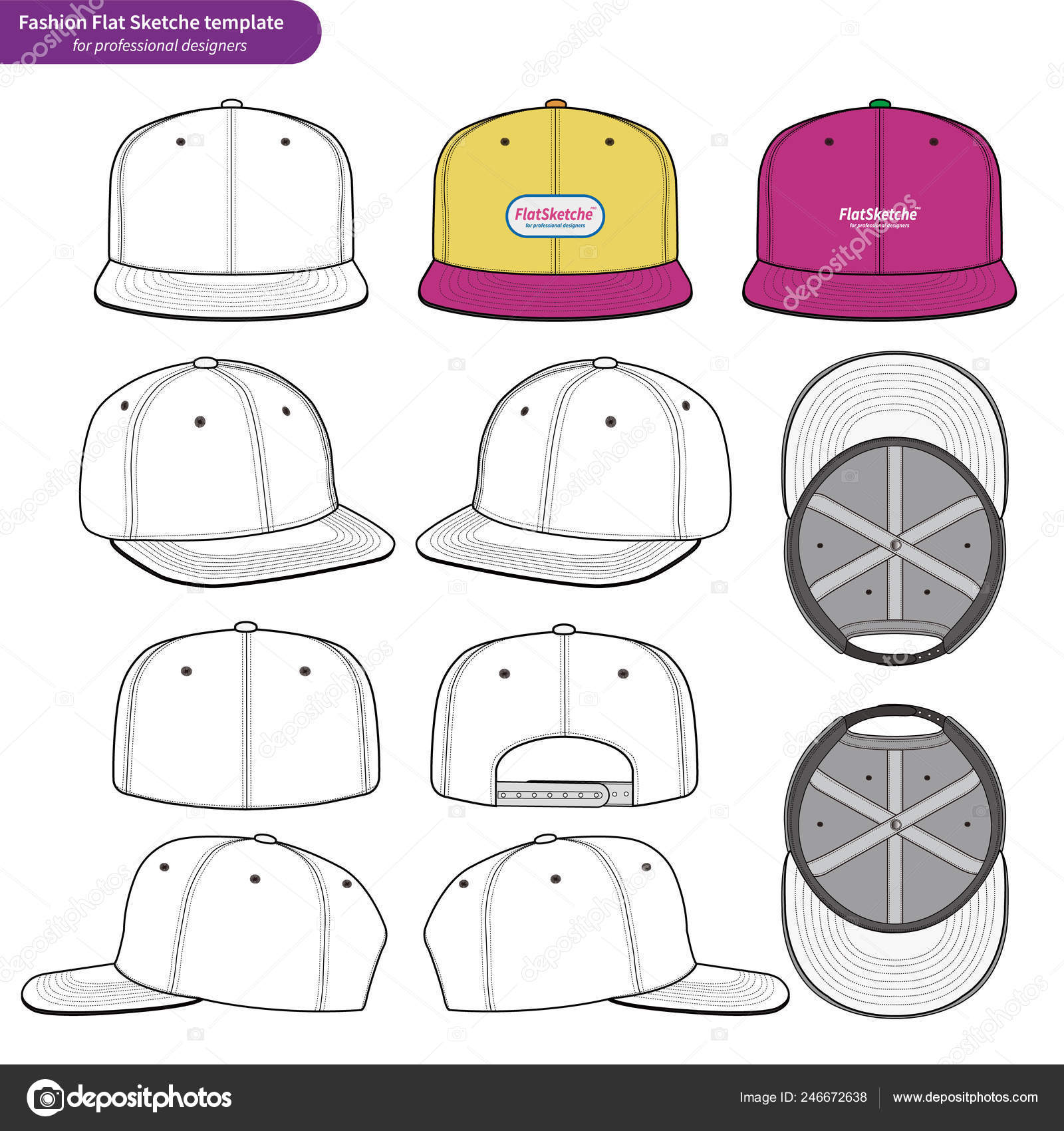 Snapback Template Vector