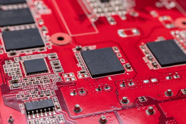 Transistors from the back of the video card under the graphic core ...